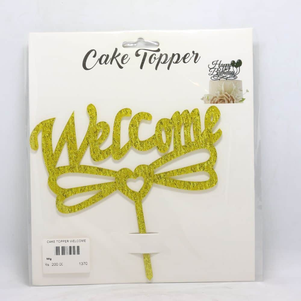Cake Topper Welcome | By Chefiality.pk