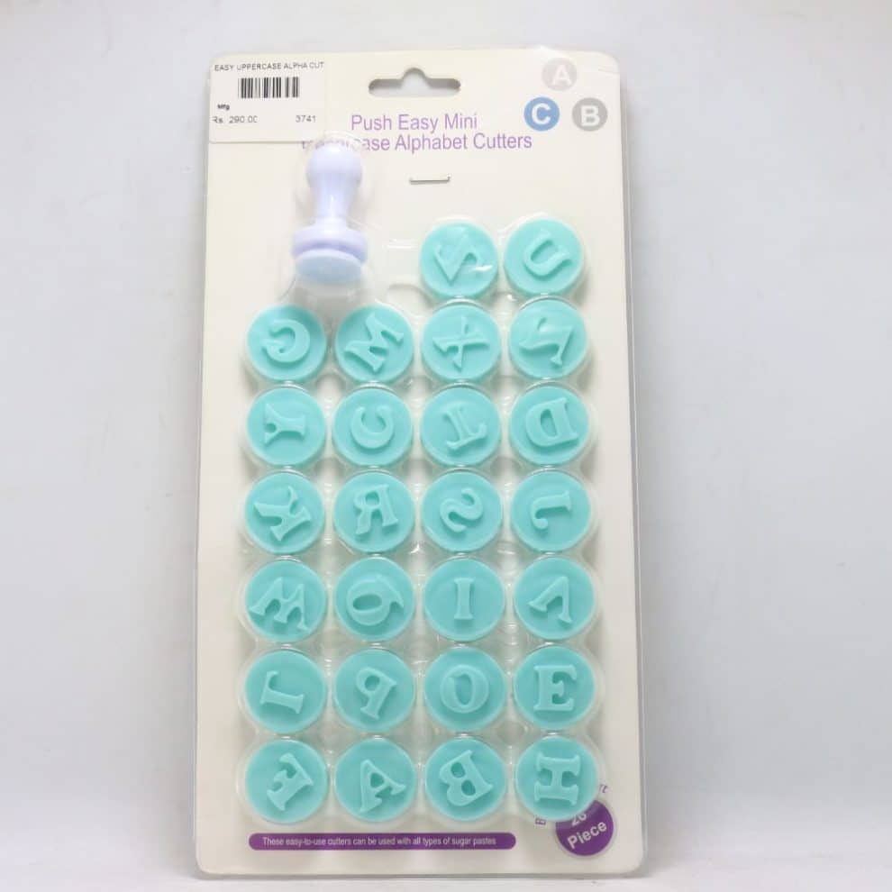Push Easy Uppercase Alpha Cutter | By Chefiality.pk