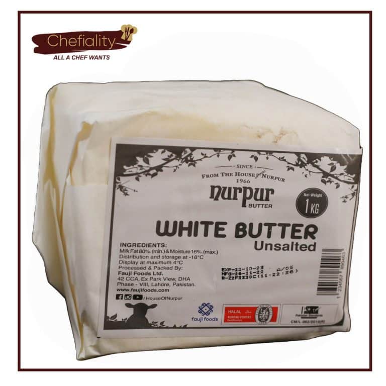 Nurpur White Butter Unsalted 1kg – Fresh & Creamy